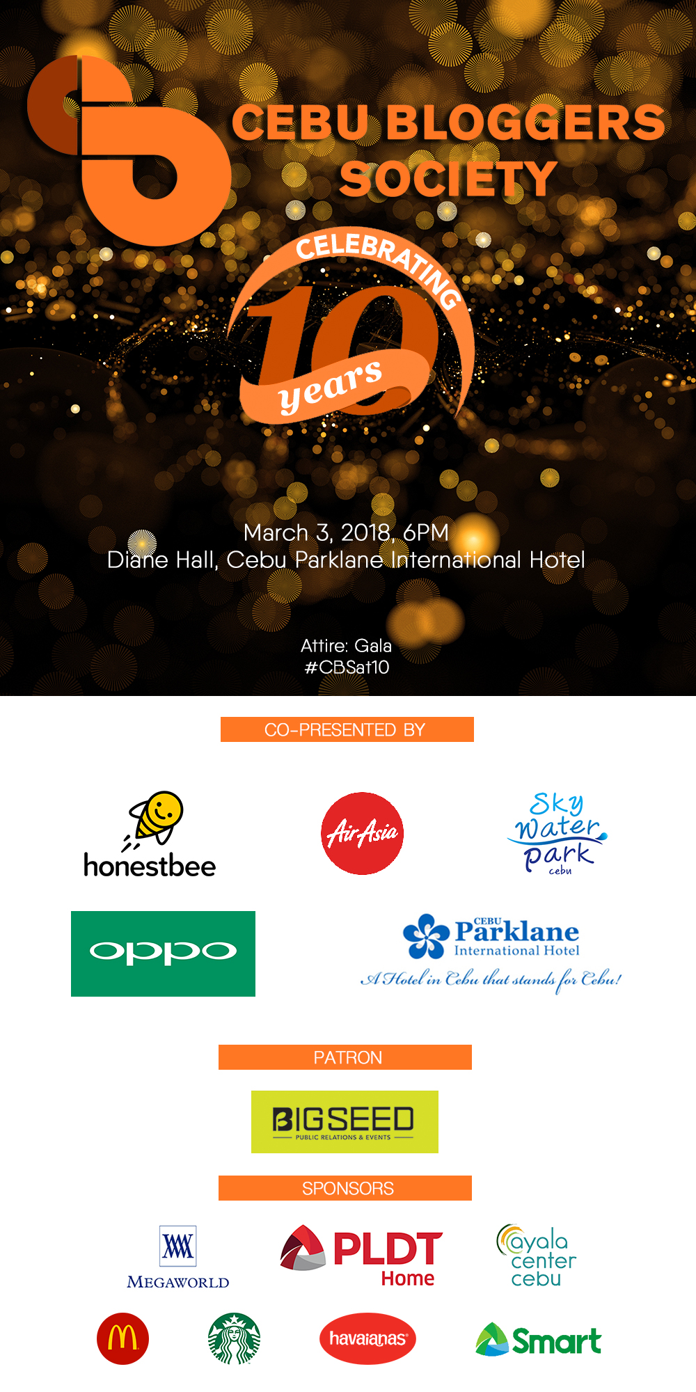 Cebu Bloggers Society 10th Anniversary Gala Night – Let’s G, Sinjin!